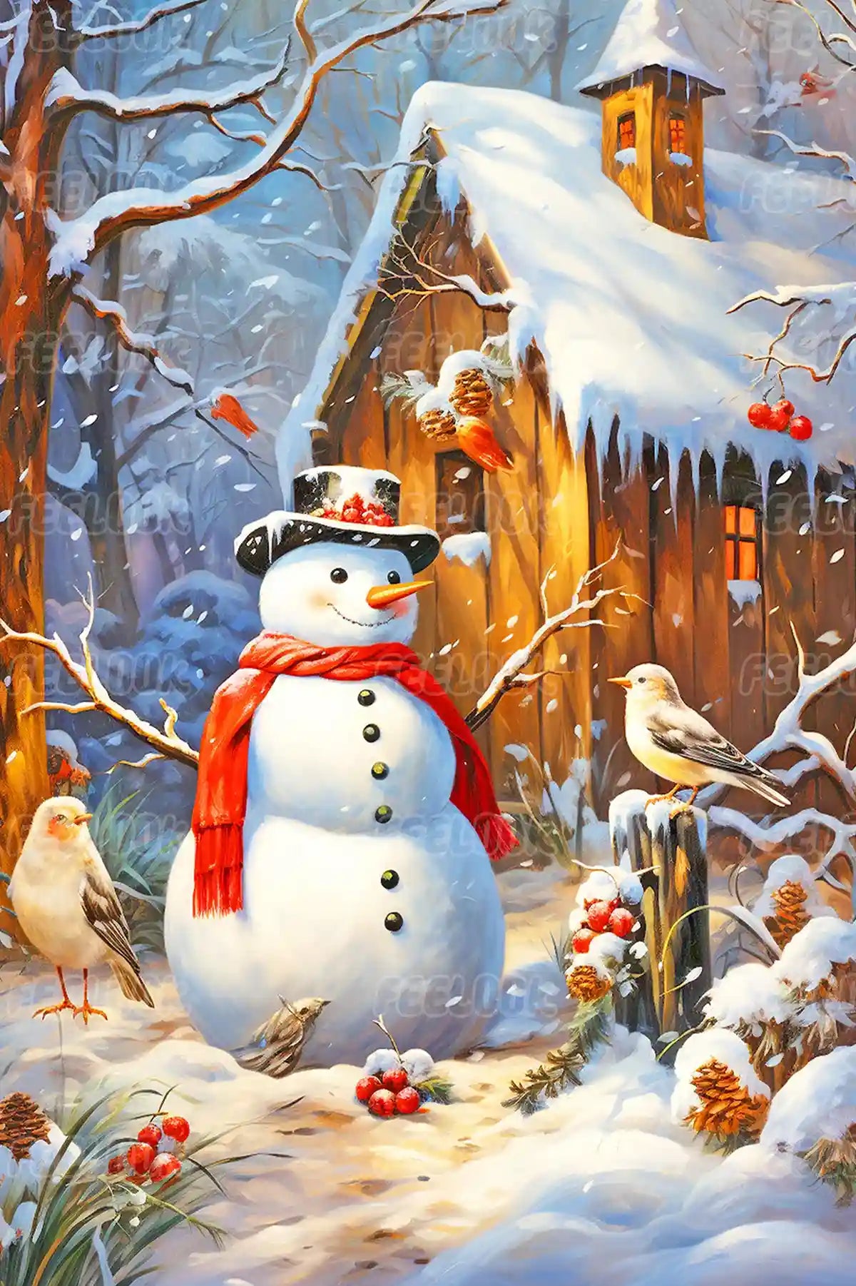 Snowman Diamond Painting Kit - FEELOOK Art – Feelook Art